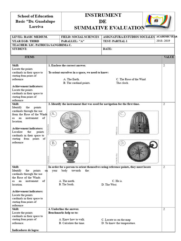 Social Studies Assessment | PDF | Navigation