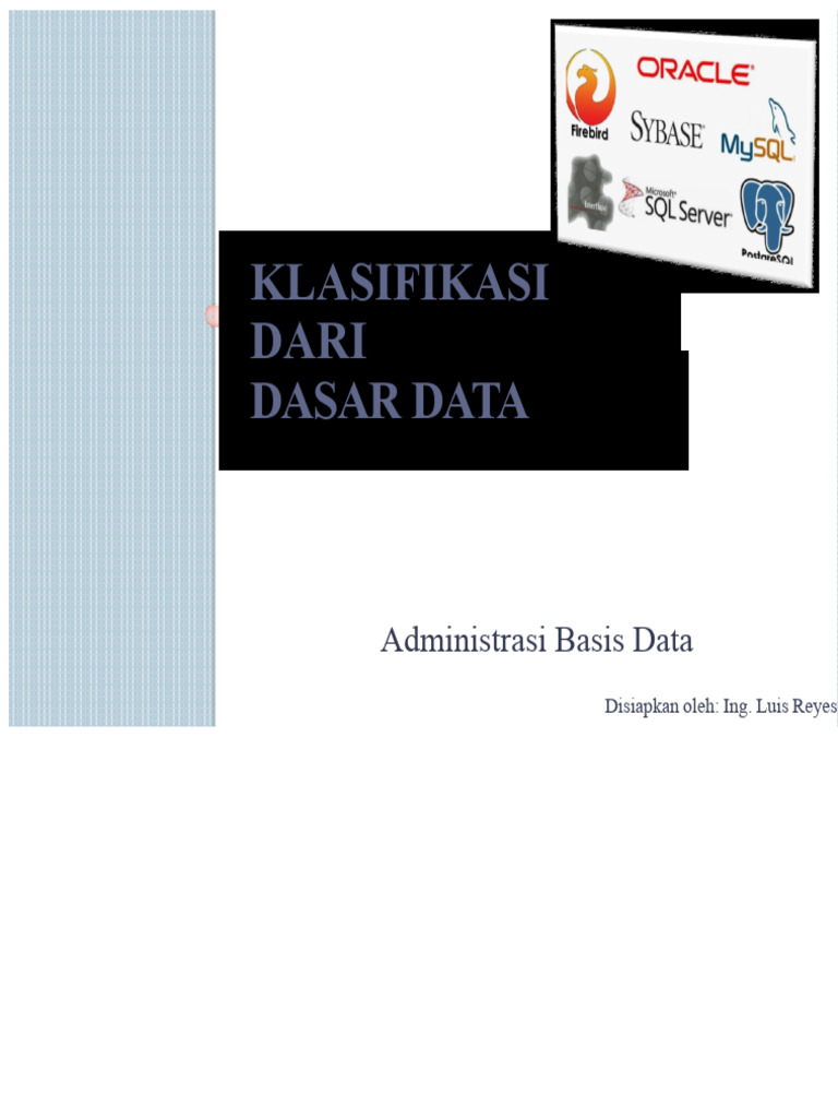 Klasifikasi Basis Data | PDF