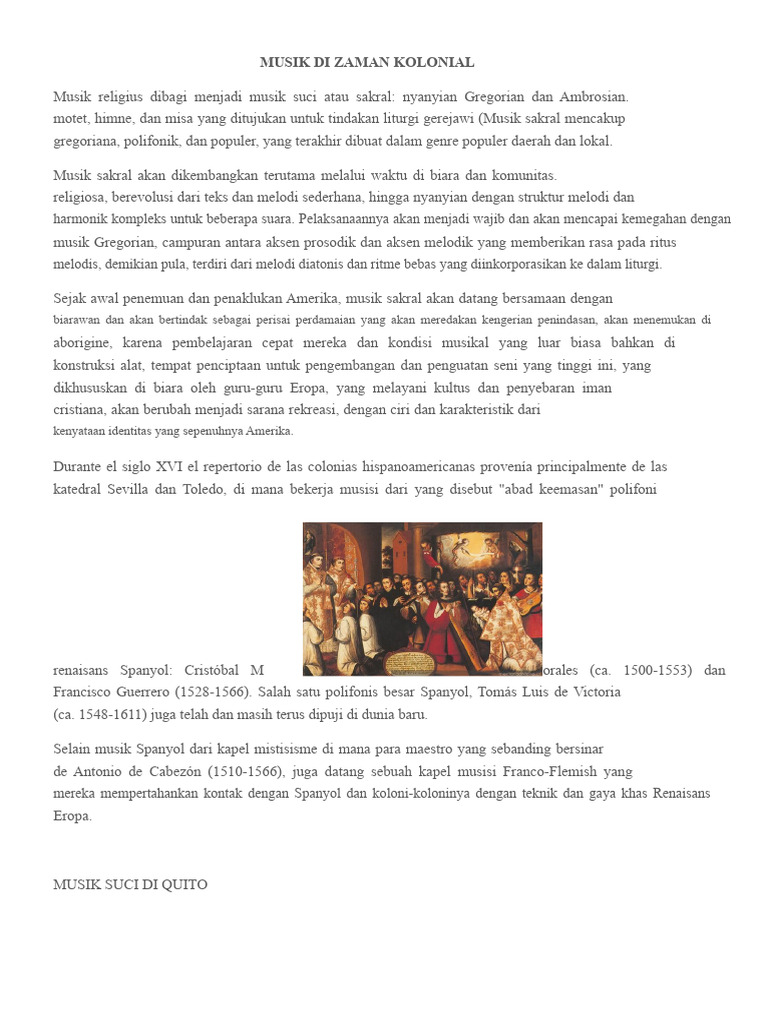Musik Sakral di Zaman Kolonial Quito | PDF