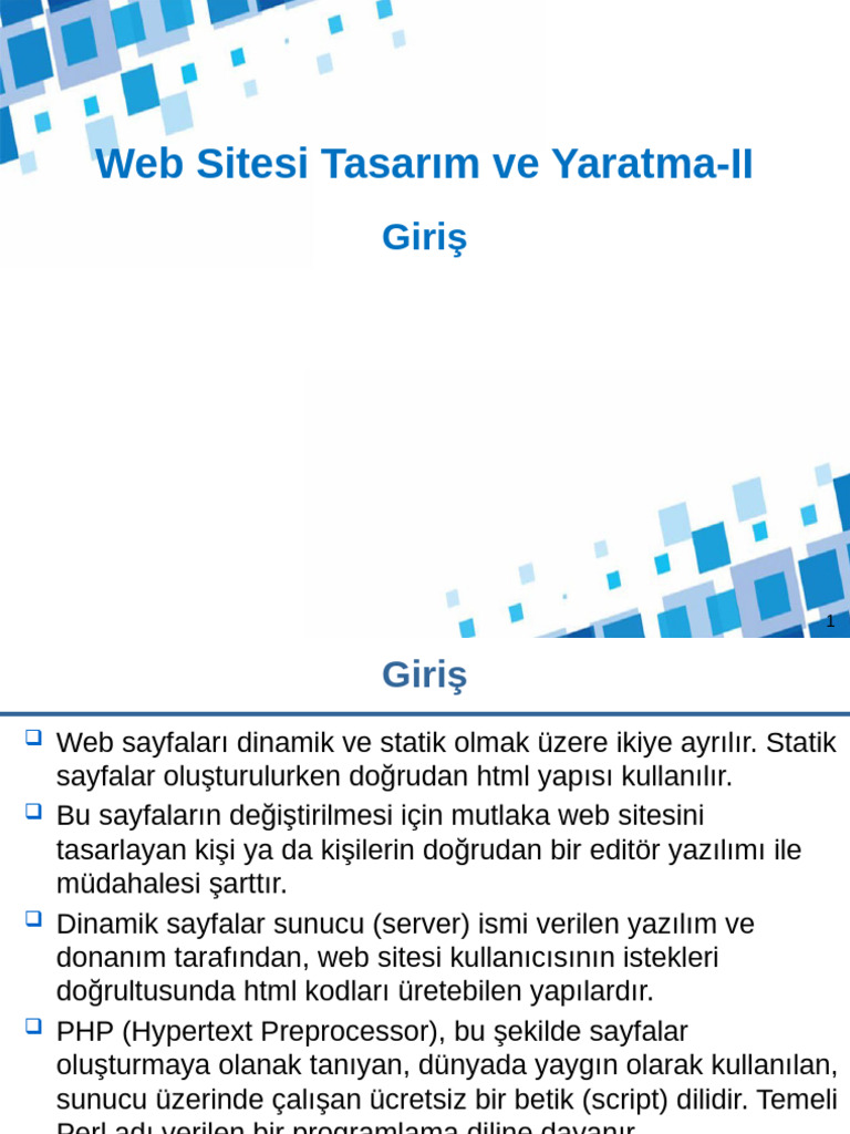 1 Hafta Ders Notlari | PDF