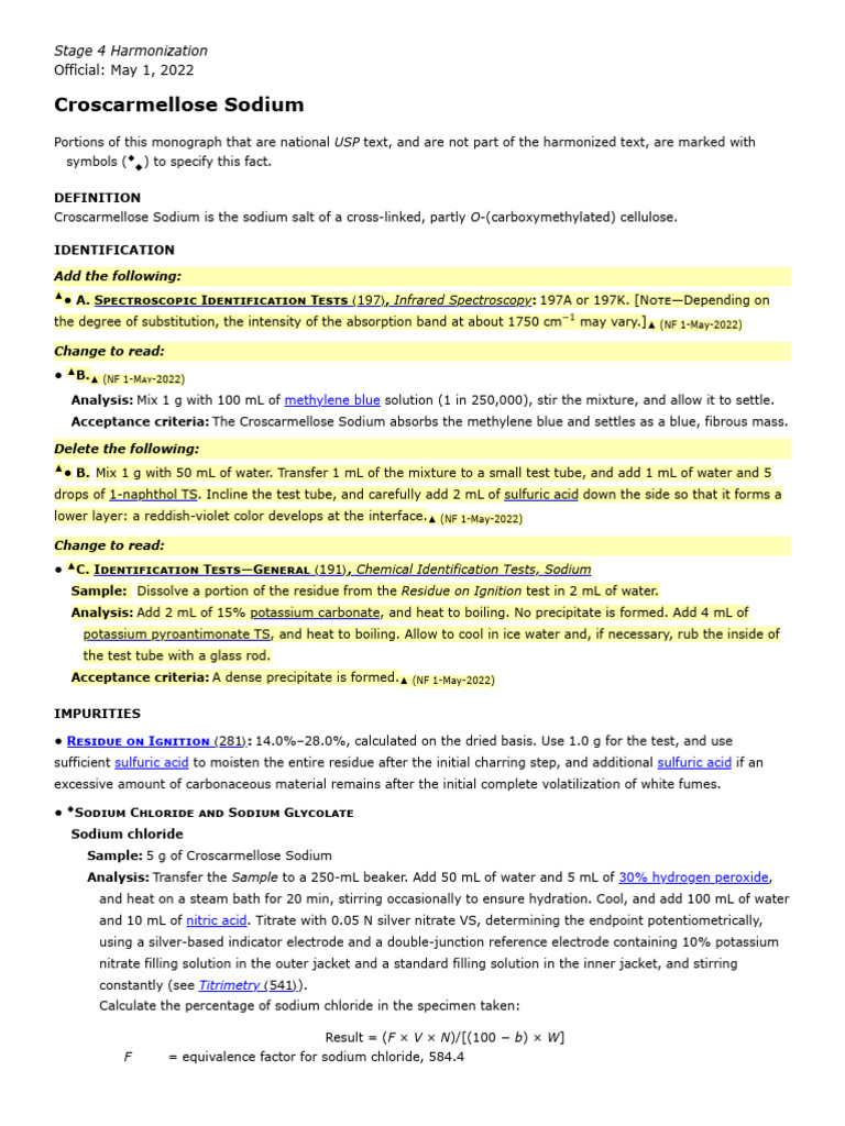 Harmonization April 2021 m20590 | PDF | Filtration | Sodium