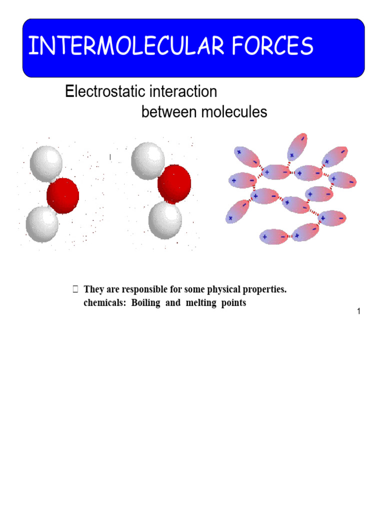 Intermolecular Forces | PDF | Intermolecular Force | Chemical Polarity