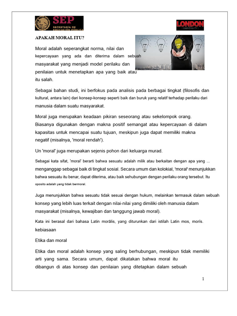 APA ITU MORAL | PDF