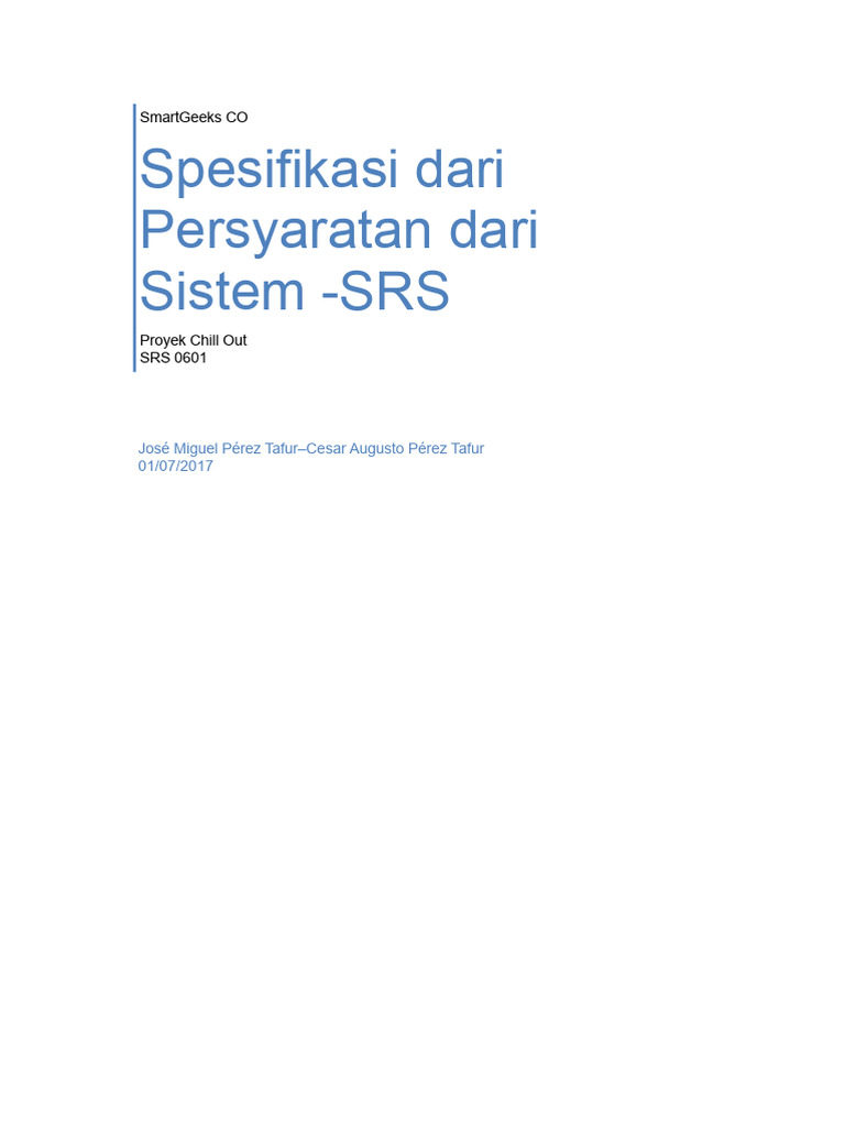 Dokumen SRS - CONTOH | PDF
