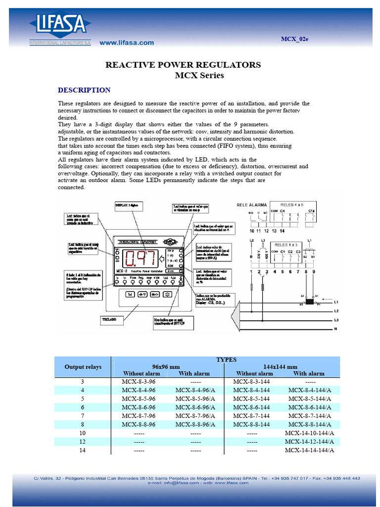 MCX Reactive Power Regulators Overview | PDF | Ac Power | Electrical ...