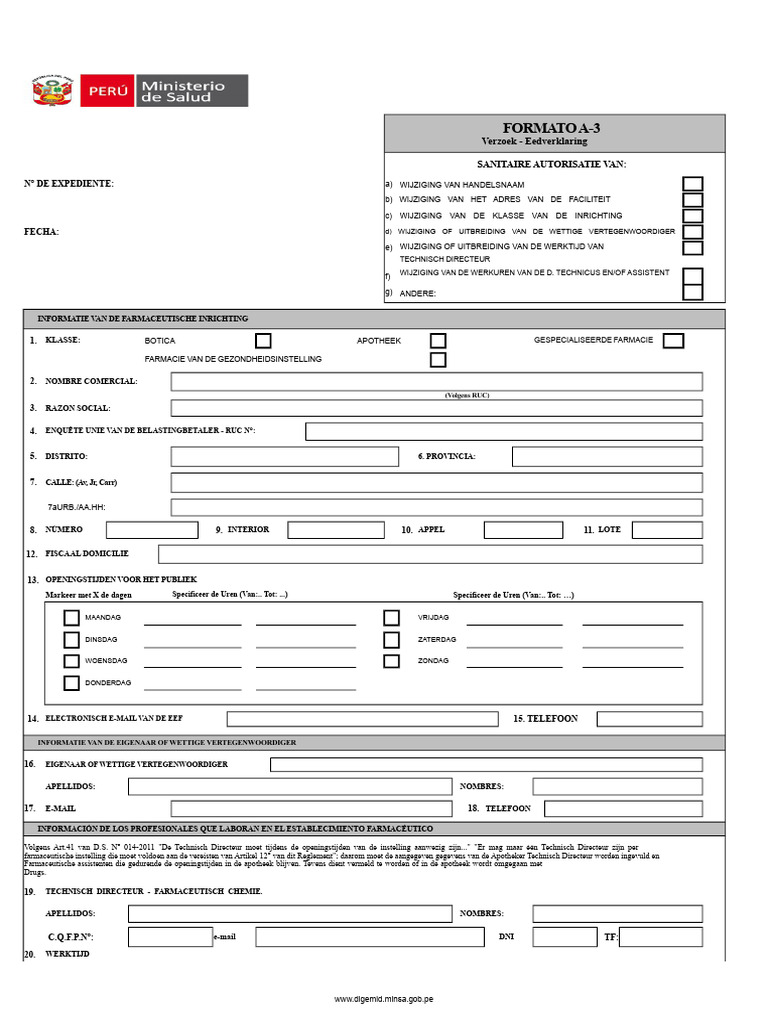 Formaat A-3 Wijzigingen of Aanpassingen | PDF
