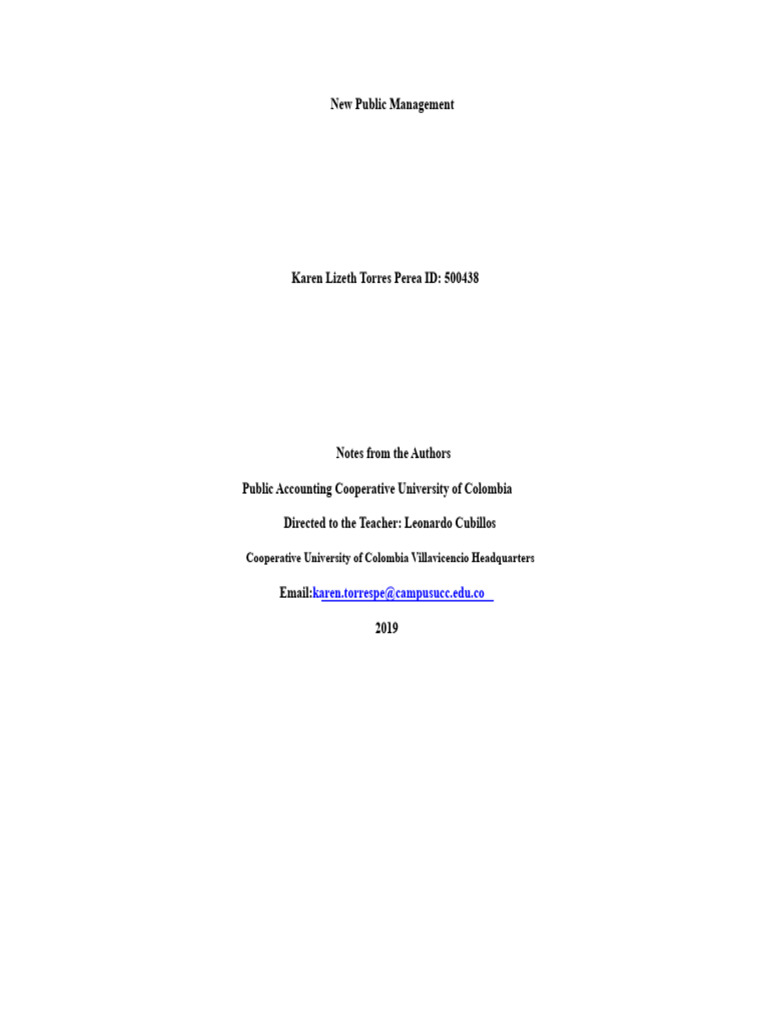 Understanding New Public Management | PDF | Business Economics | Governance