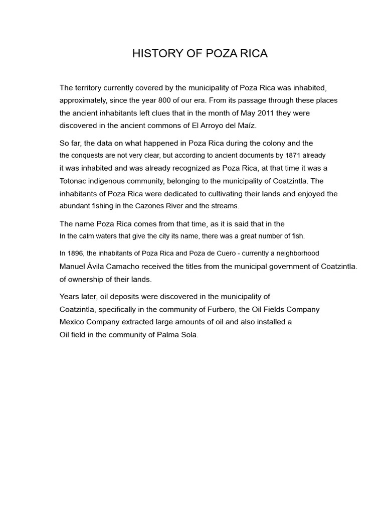 Poza Rica: A Historical Overview | PDF | Mexico