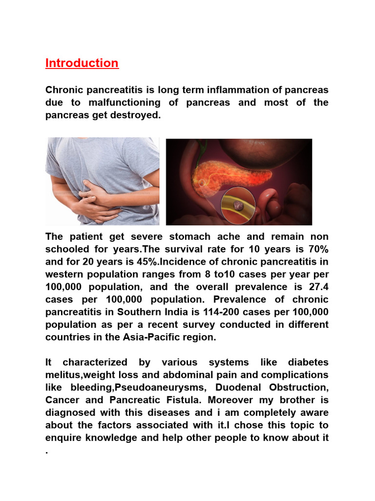 Chronic Pancreatitis (1) | PDF | Pancreas | Human Diseases And Disorders