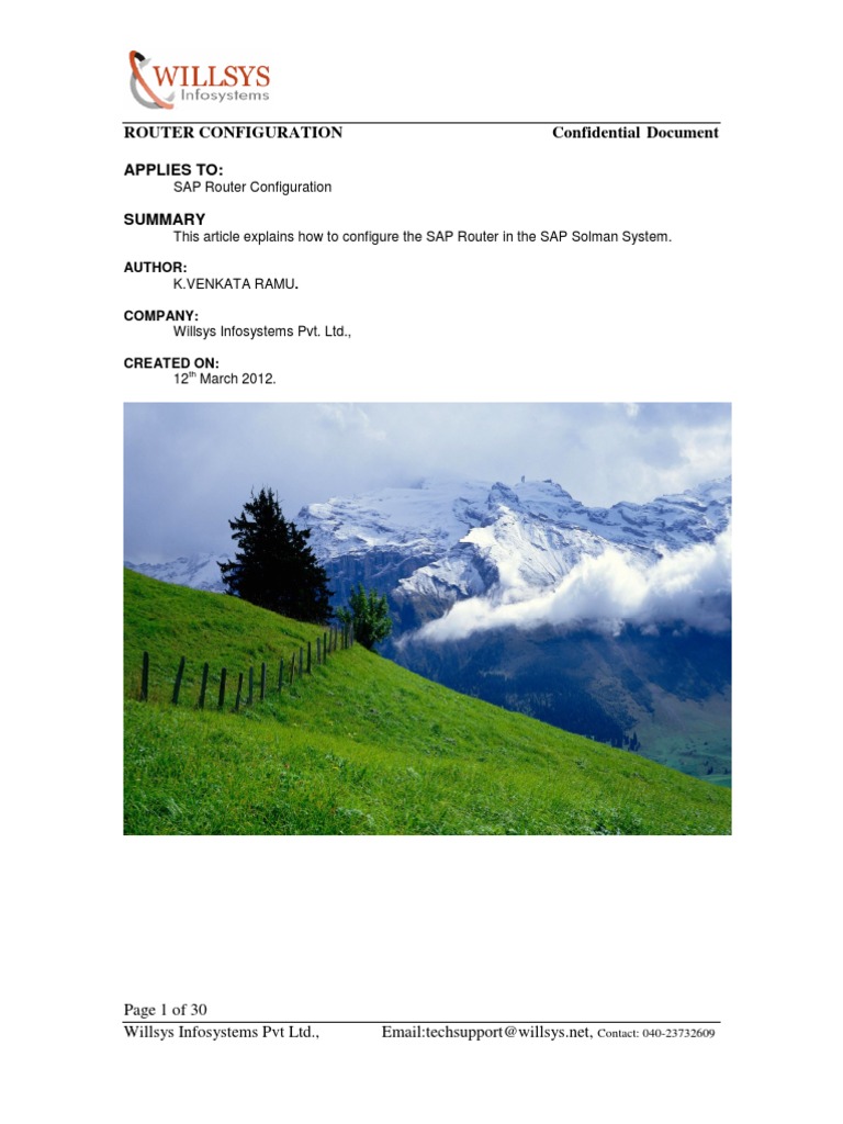 8.SAP Router Configuration | PDF | Computer Architecture | Cyberspace