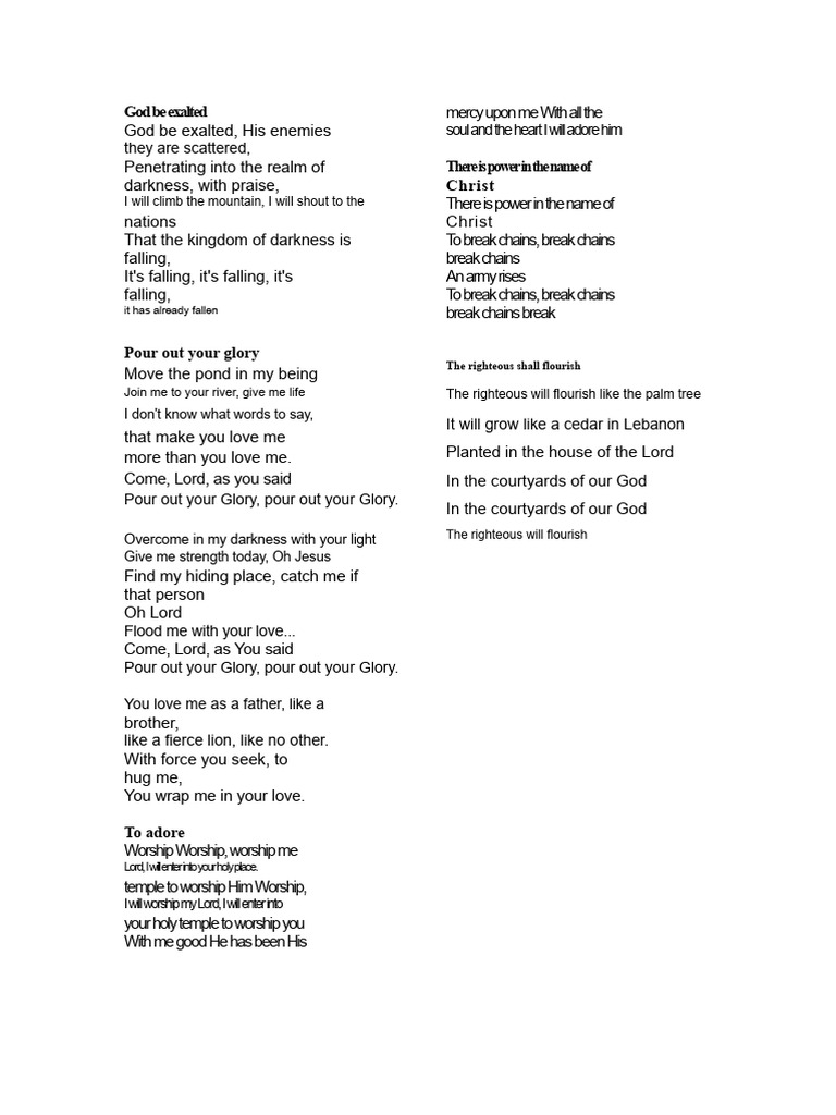 God Be Exalted | PDF | Glory (Religion) | Jesus