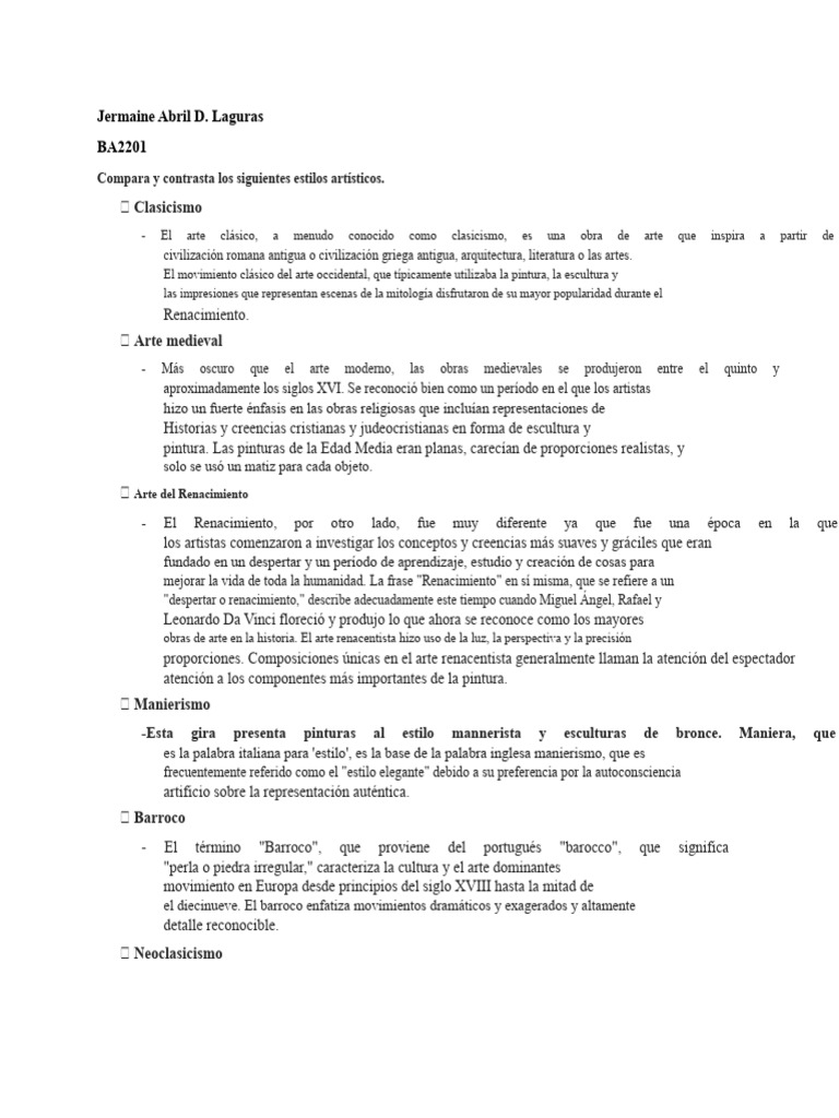 05 Actividad Elms 2 (FINAL) | PDF | Renacimiento | Barroco