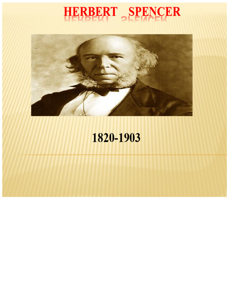 Herbert Spencer Sociology | PDF | Sociology | Evolution