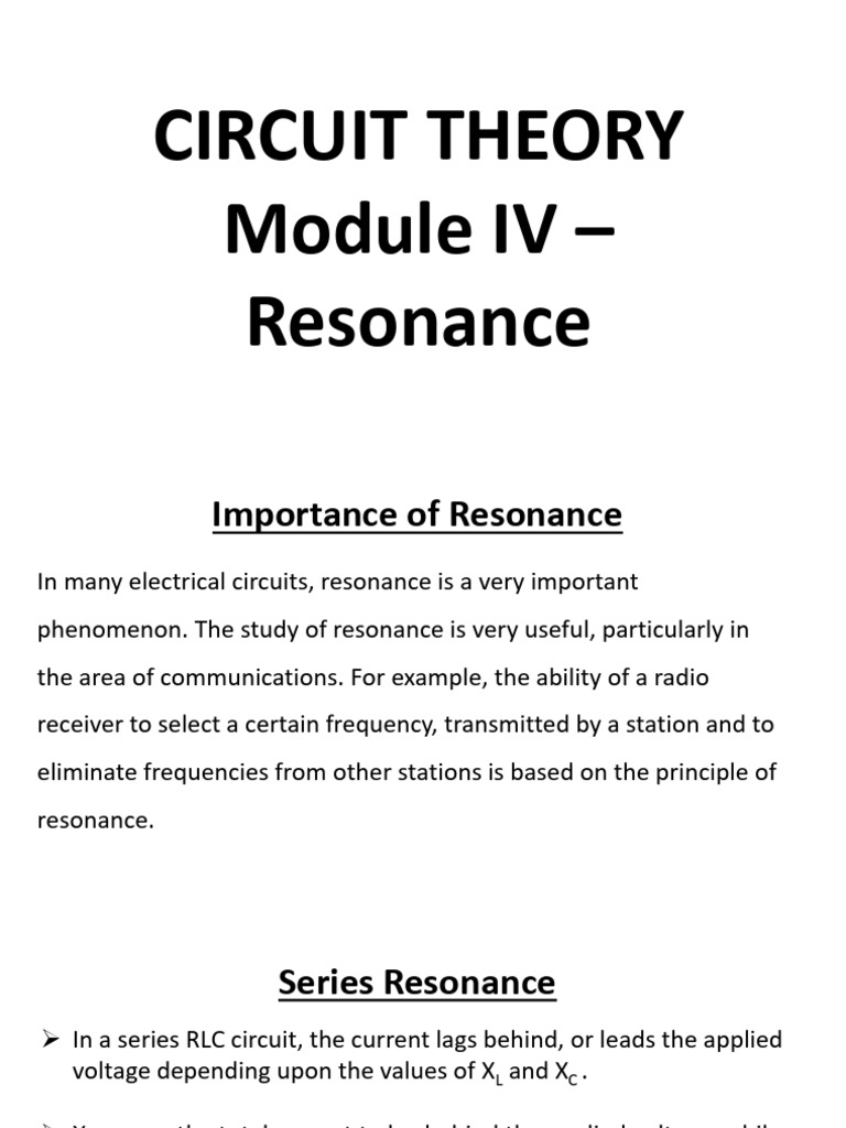 Resonance | PDF | Resonance | Inductor