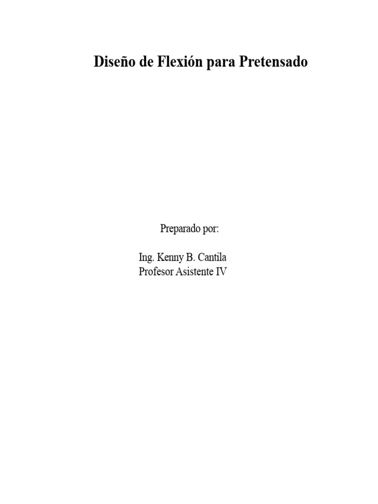 Diseño de Flexión en Estructuras Pretensadas | PDF | Hormigón ...