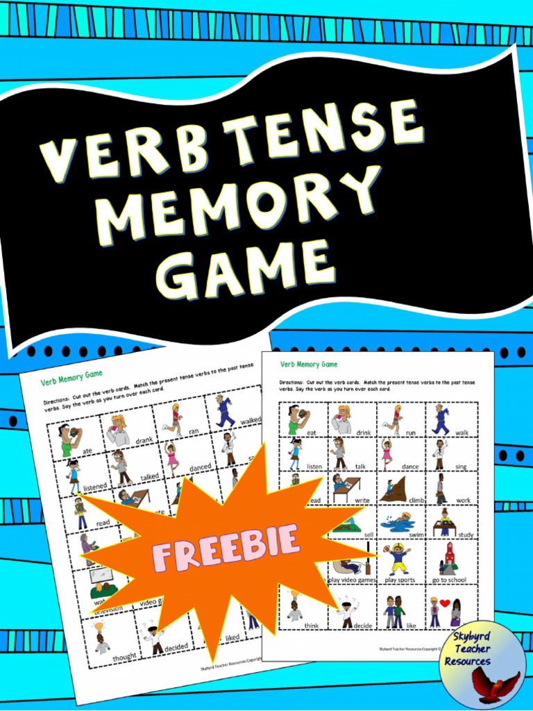 Esl Verb Tense Memory Game | PDF | Linguistics