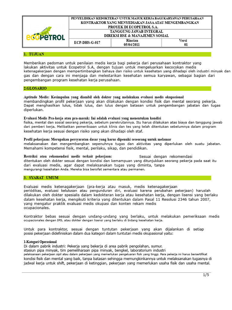 Lampiran No 13 Pemeriksaan Medis Masuk | PDF
