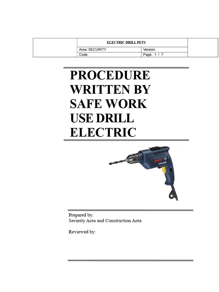 Drill Pet | PDF | Personal Protective Equipment | Occupational Safety ...