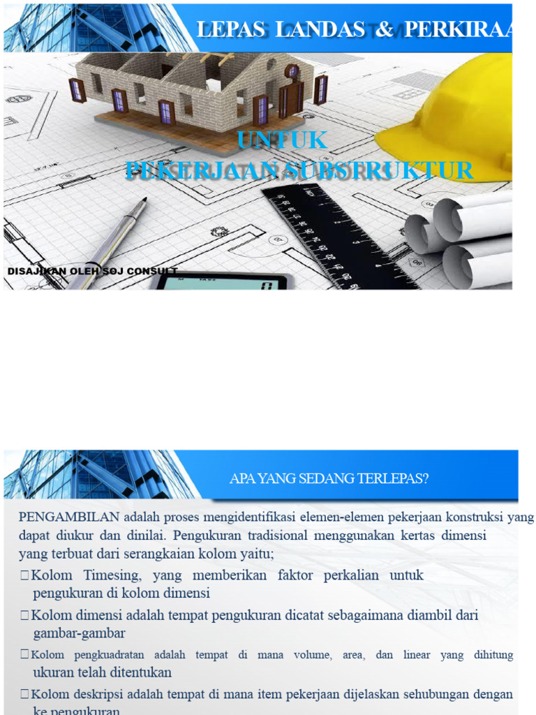 Perkiraan Pekerjaan Substruktur Konstruksi | PDF