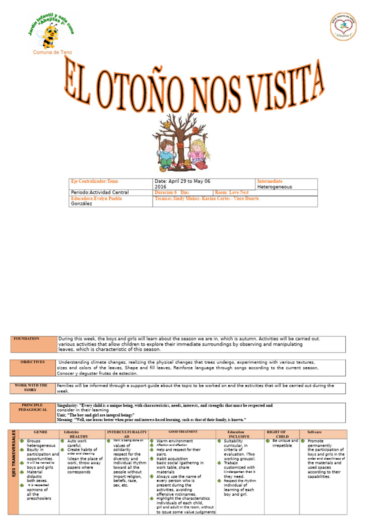 Autumn Learning Activities for Kids | PDF | Learning | Creativity