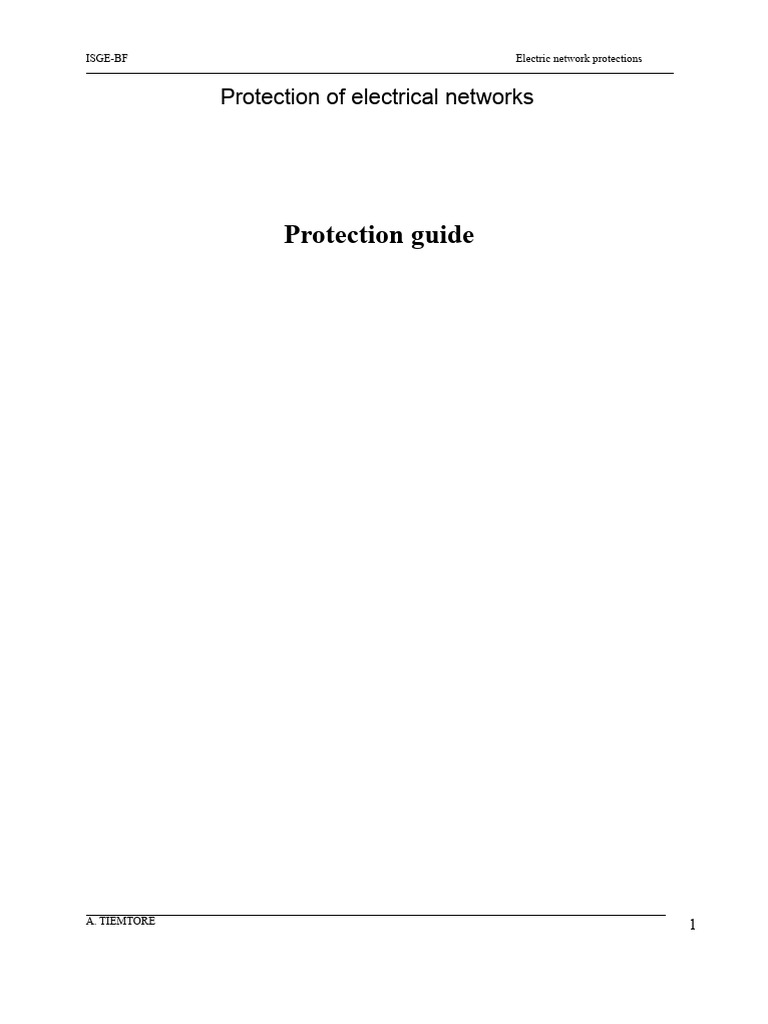 Protection of electrical networks | PDF | Electrical Impedance ...