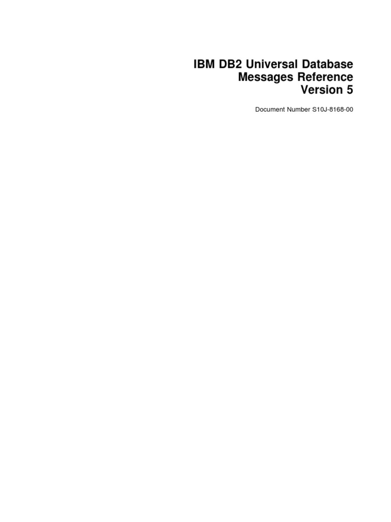 Db2 Messages Reference Ver | PDF | Ibm Db2 | Subroutine