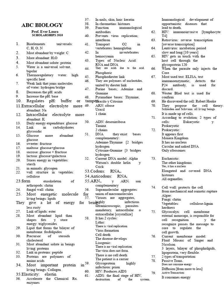 ABC Biology PDF | PDF | Cell Membrane | Meiosis