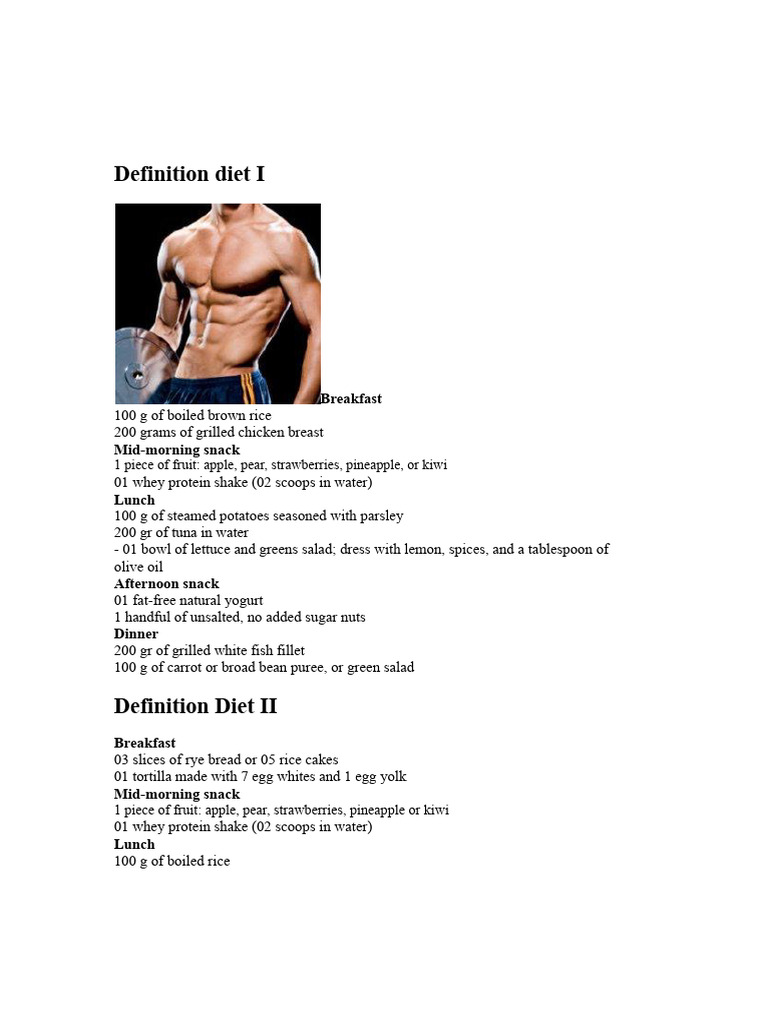 Definition Diet I | PDF | Foods | Fat