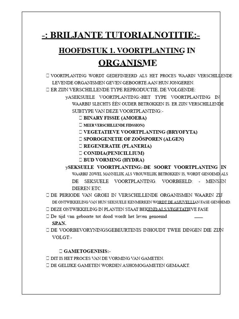 Briljante Tutorial Notities Kopie 1 | PDF