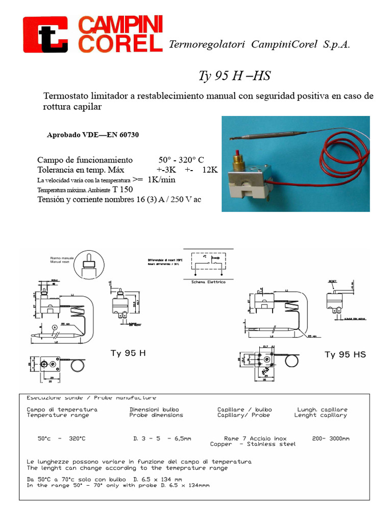 Termostato Campini | PDF