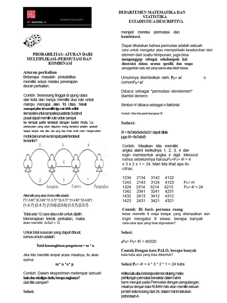 Permutasi dan Kombinasi dalam Probabilitas | PDF