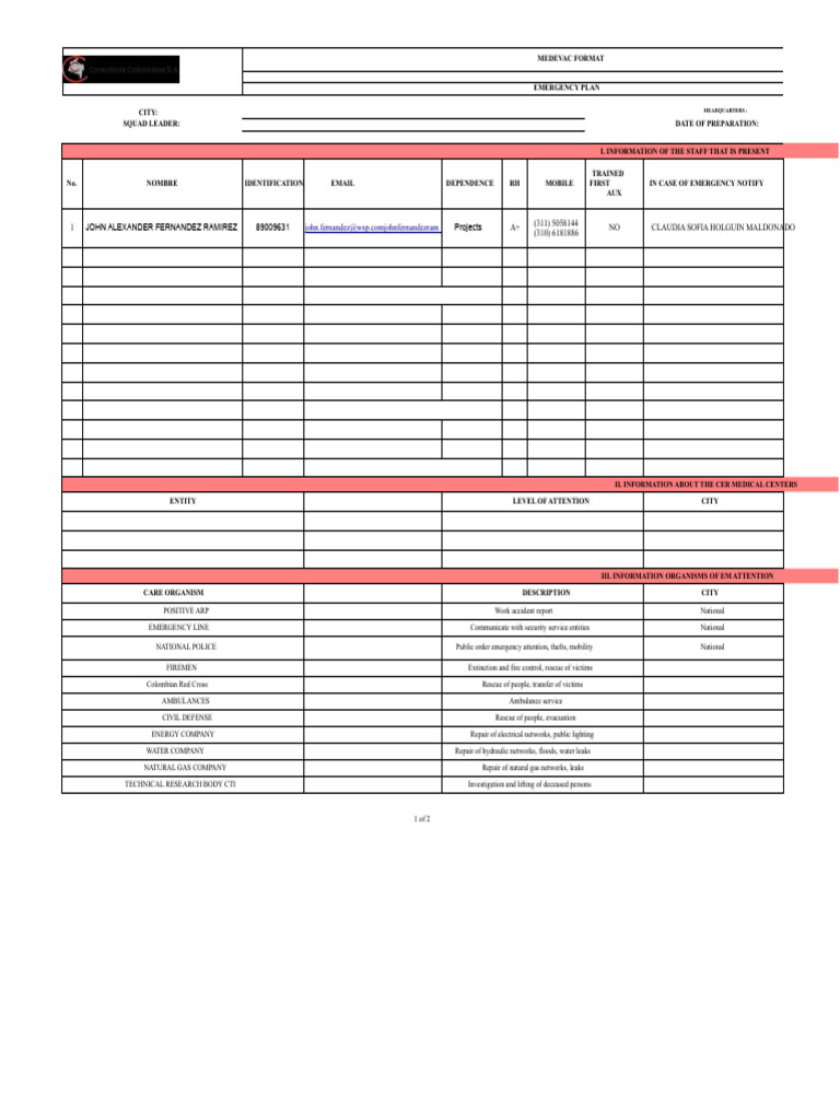 Medevac Format John Fernandez | PDF | Emergency | Emergency Management