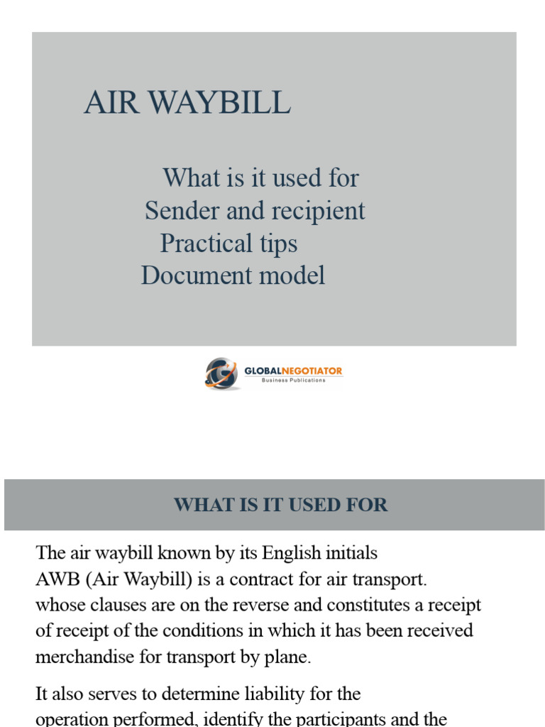 Air Waybill Template | PDF