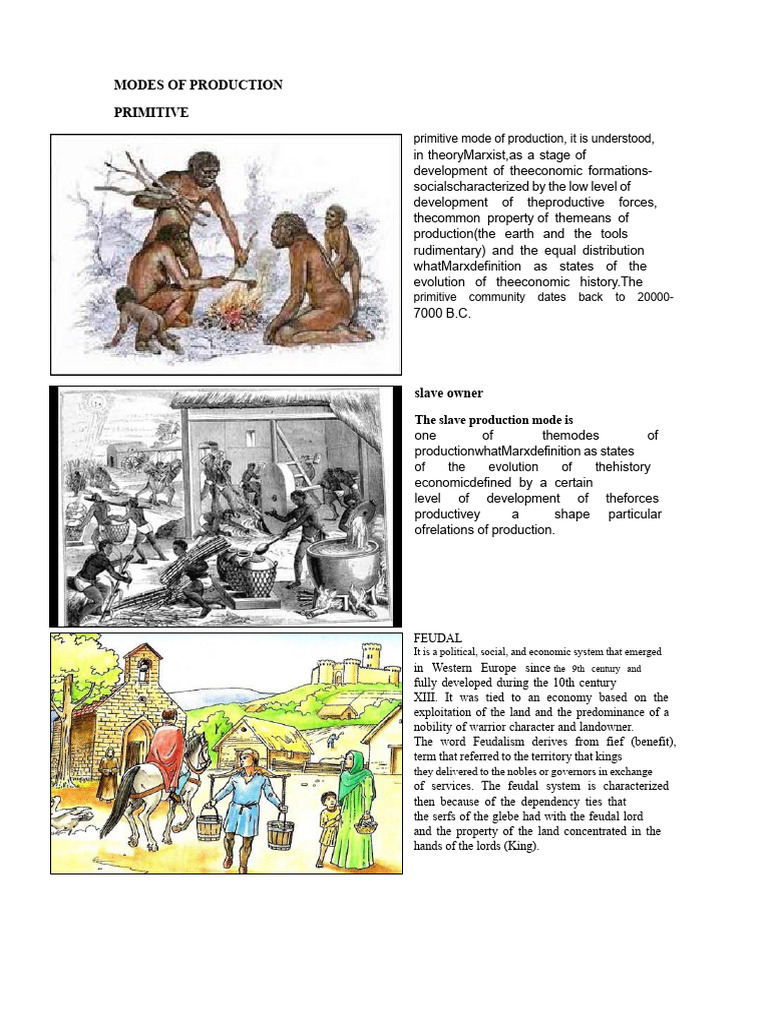 Modes of Production | PDF | Economics | Value (Economics)
