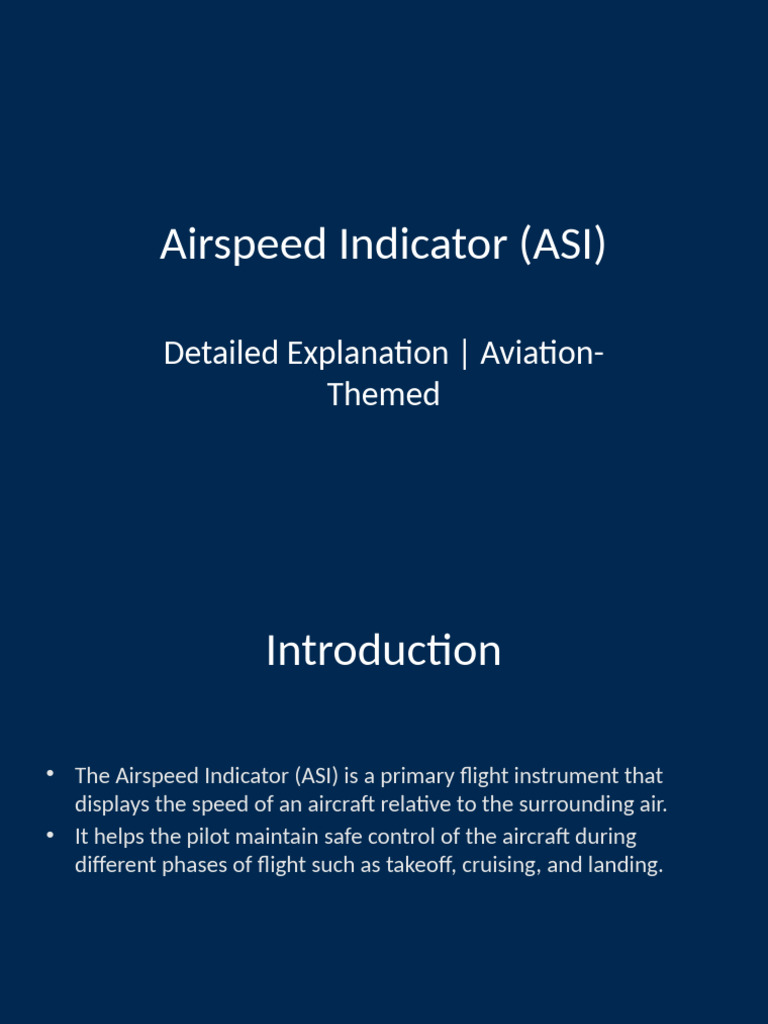 Understanding Airspeed Indicator Basics | PDF | Airspeed | Aircraft