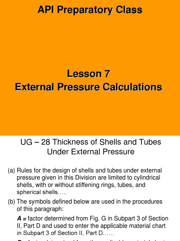 External Pressure Vessel Thickness Guide | PDF | Pressure | Test ...