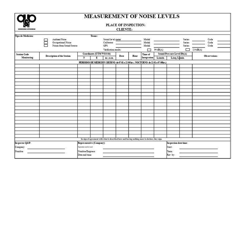 Noise Level Measurement Report | PDF | Noise | Sound Technology