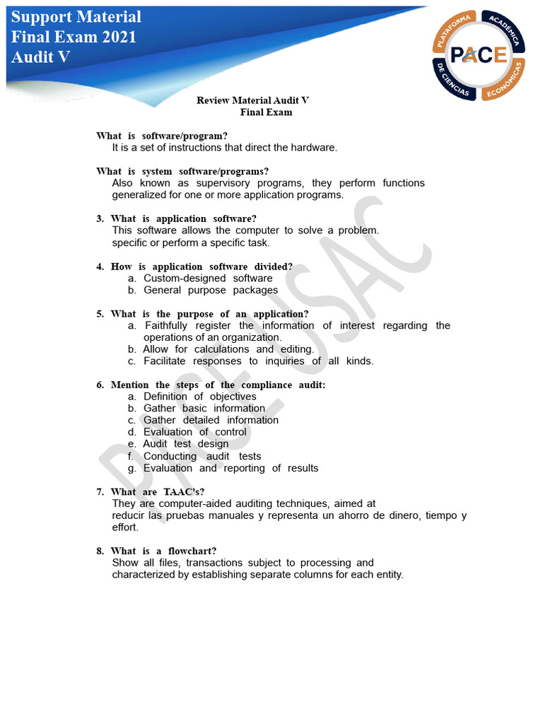 Audit Material in PACE Final | PDF | Audit | Fraud