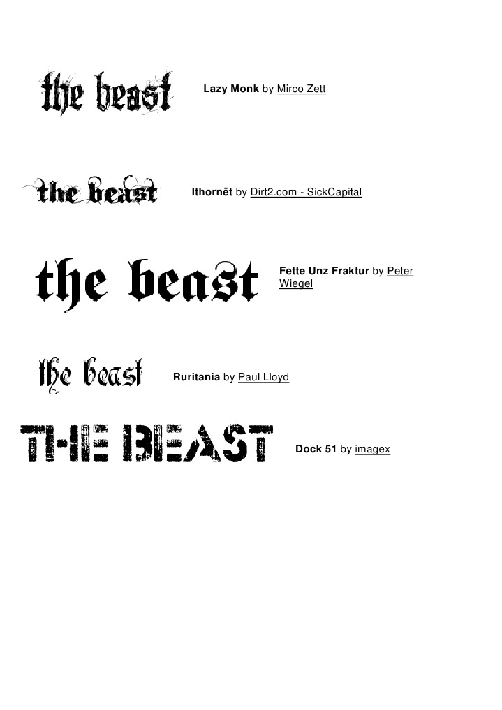 Beast Fonts | PDF