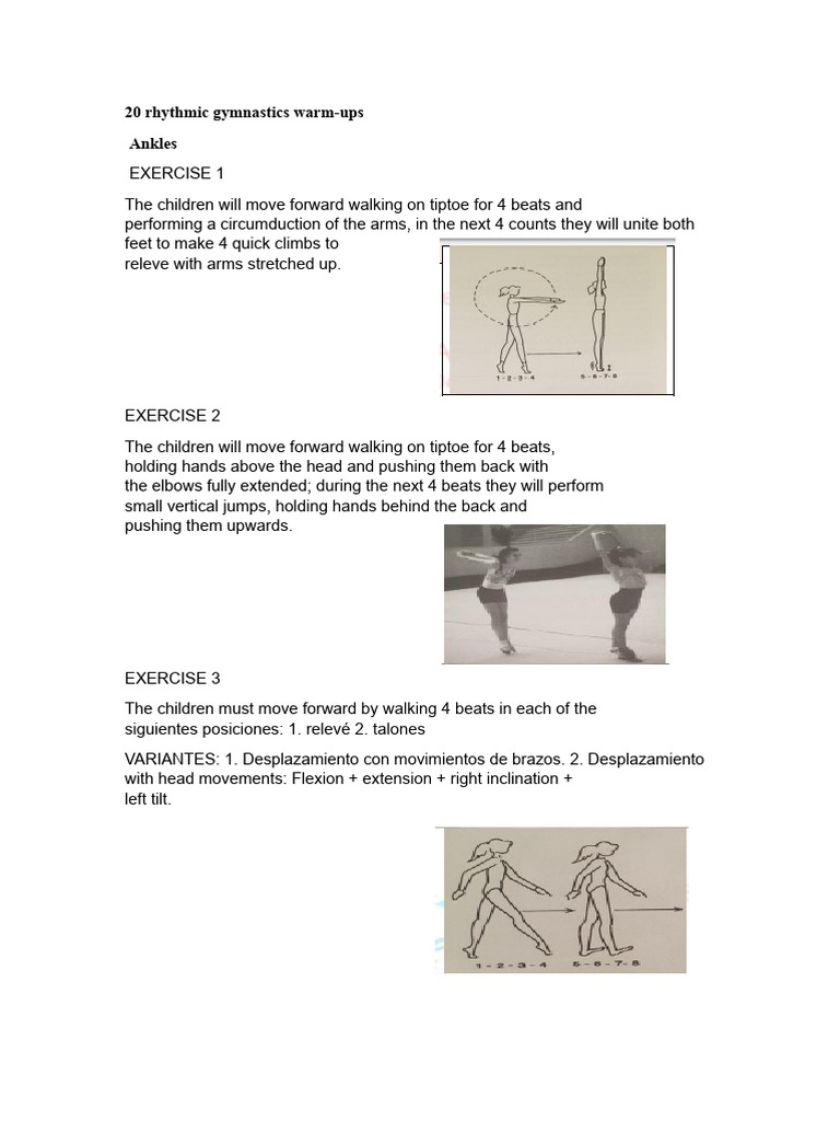 Rhythmic Gymnastics Warm-Up Exercises | PDF | Anatomical Terms Of ...