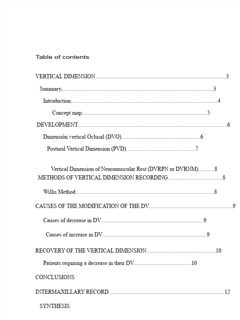 Vertical Dimension | PDF | Dentistry Branches | Dentistry