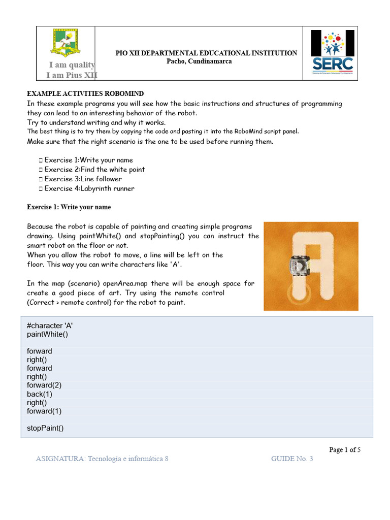 RoboMind Programming Exercises Guide | PDF | Computer Science ...