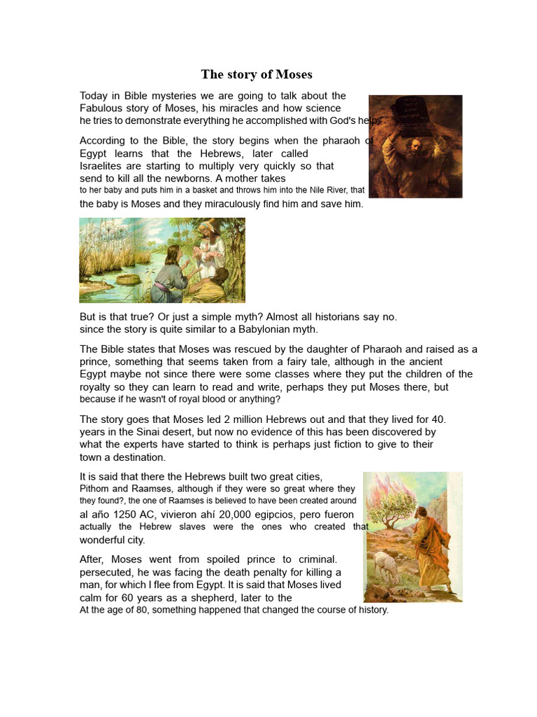 The Story of Moses | PDF | Moses | The Exodus