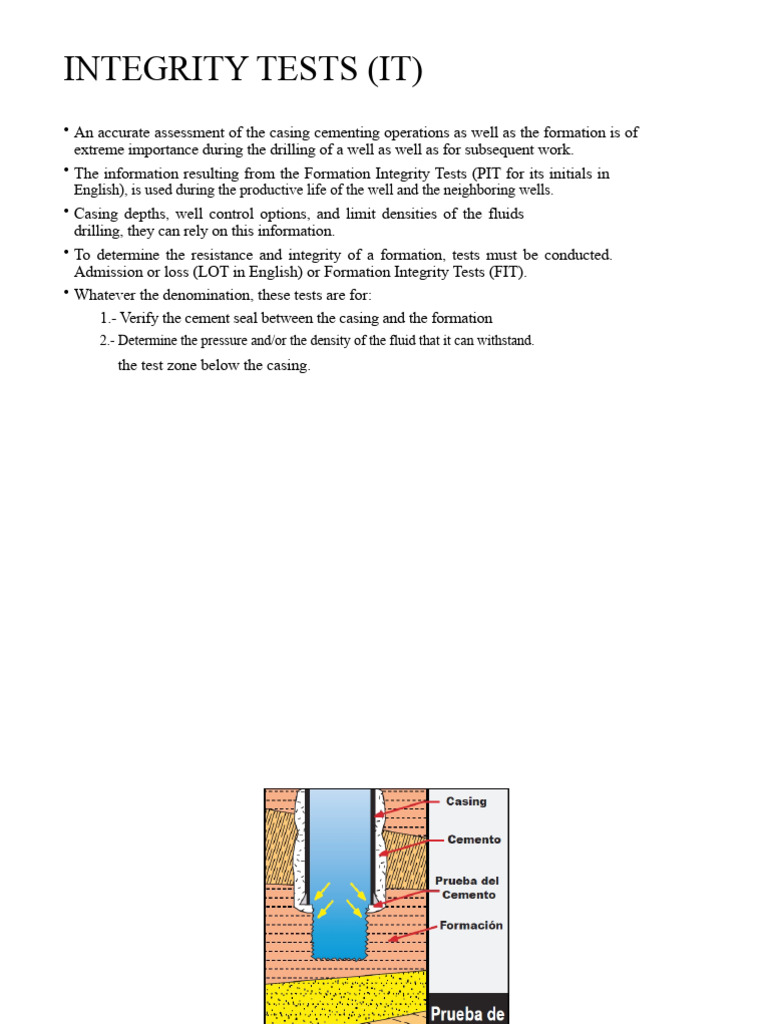 Integrity Tests | PDF | Casing (Borehole) | Mechanical Engineering