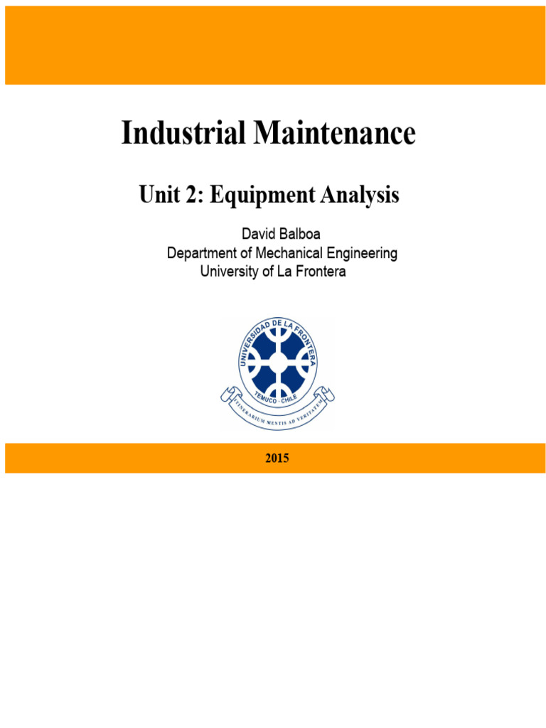 Industrial Equipment Maintenance Analysis | PDF