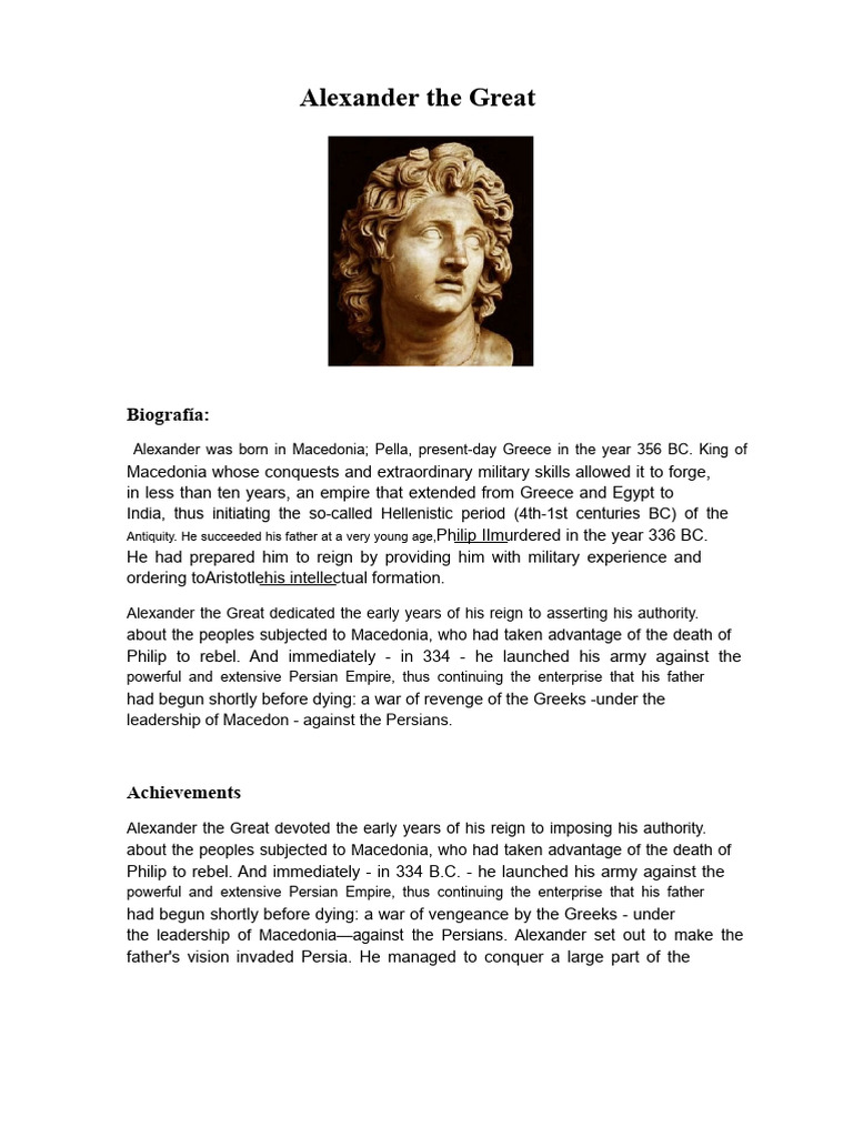 Alexander the Great | PDF | Alexander The Great | Macedonia (Ancient ...