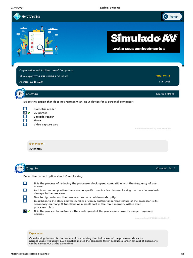 Simulated 1 Organization and Architecture of Computers | PDF | Central Processing Unit ...
