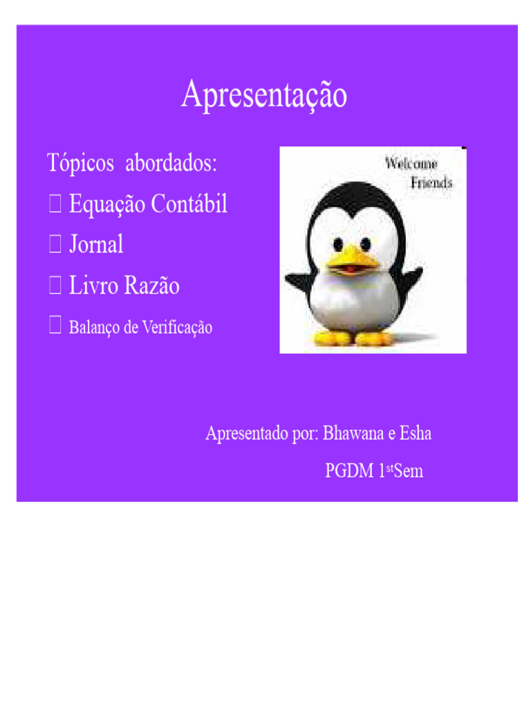 Fundamentos da Contabilidade: Equações e Registros | PDF | Contabilidade
