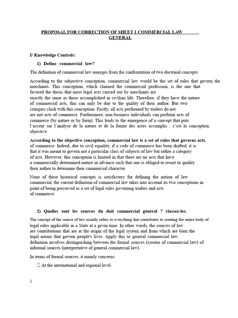 Overview of General Commercial Law | PDF | Judgment (Law) | Appeal