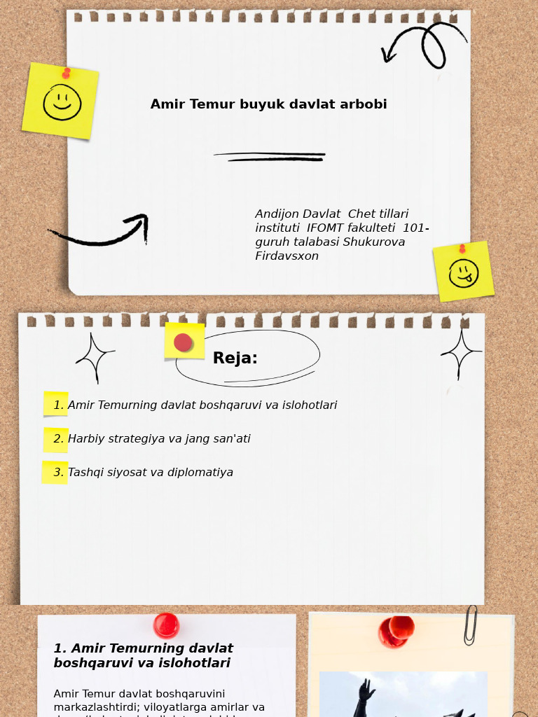 Amir Temur Buyuk Davlat Arbobi | PDF